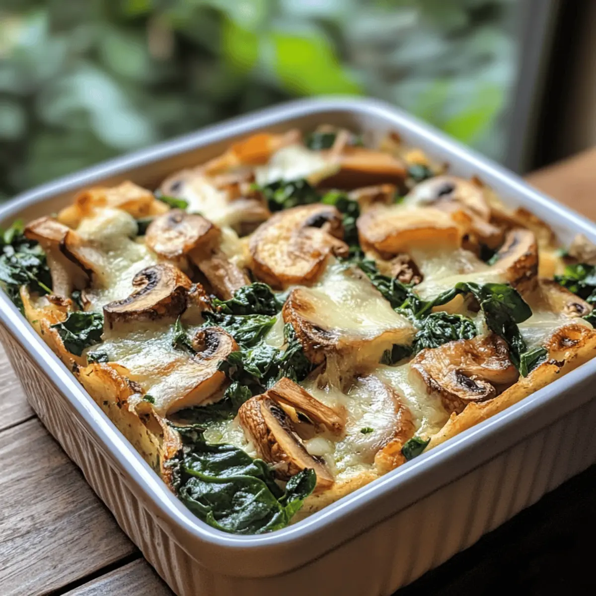 Easy Spinach & Mushroom Strata: Delicious Creamy Delight