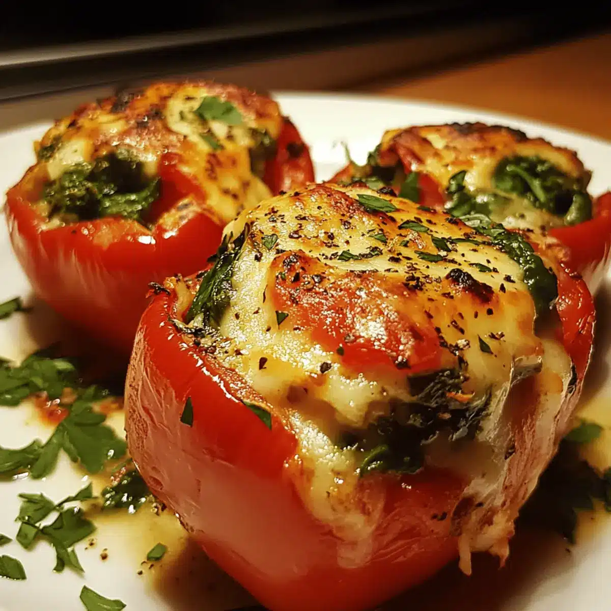 Easy Delicious Chicken And Spinach Stuffed Peppers You Ll Love