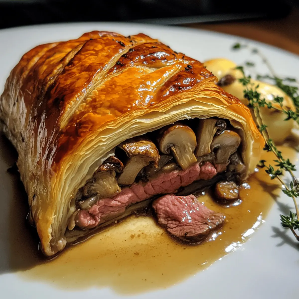 Ultimate Delicious Crispy Beef Wellington with Mushroom Duxelles