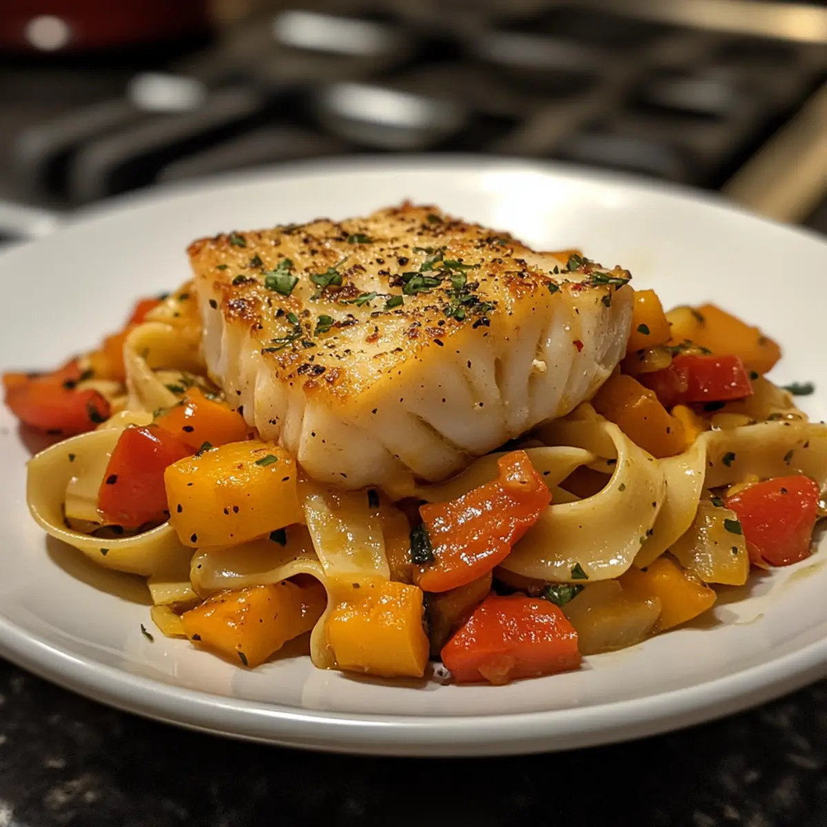 Ultimate Delicious Cod & Roasted Vegetable Pasta Recipe