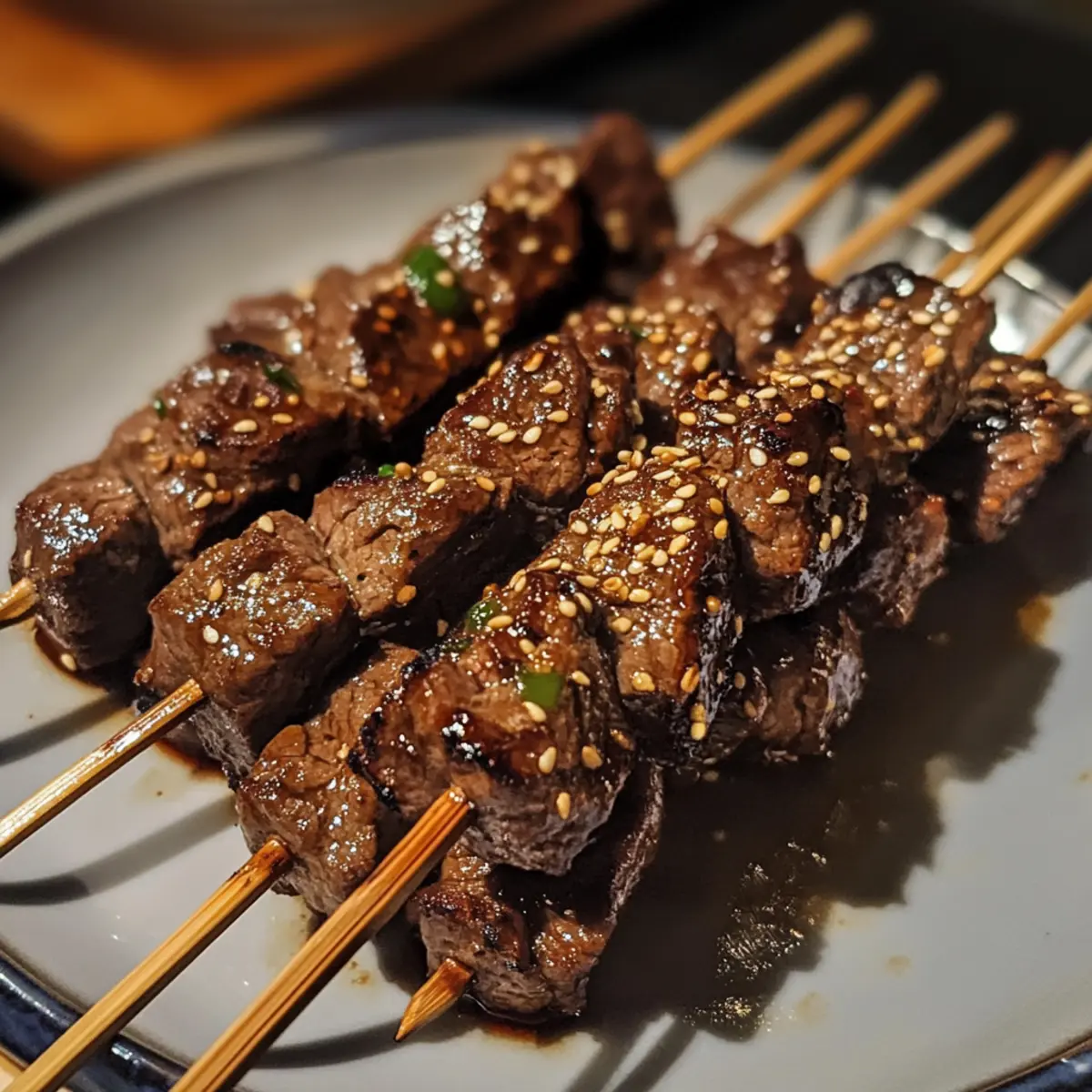 Ultimate Tasty Teriyaki Beef Skewers with Toasted Sesame recipe